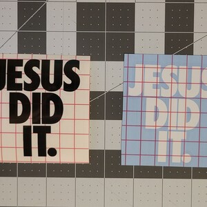 Jesus Did It Car Decal Religious Christian Woman Gift Swoosh Sport ...