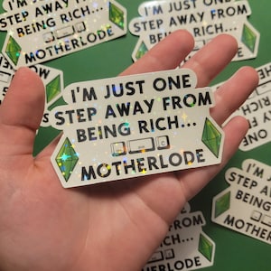 Sims 4 Sticker - Motherlode Cheat, Plumbob, Laptop Stickers - Gamer ...