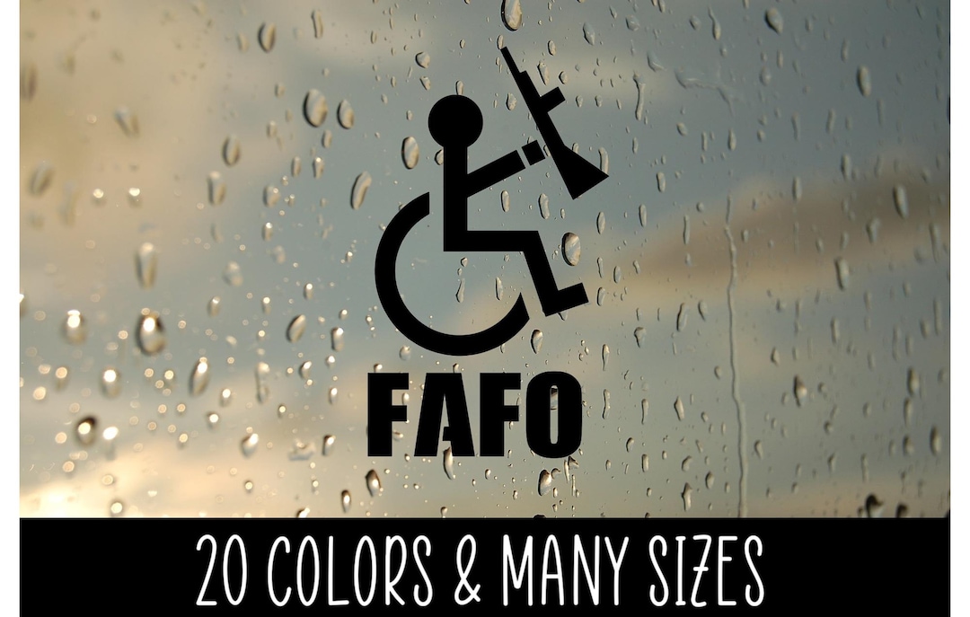 FAFO Handicap Wheelchair Car Decal - Funny Bumper Stickers - Etsy