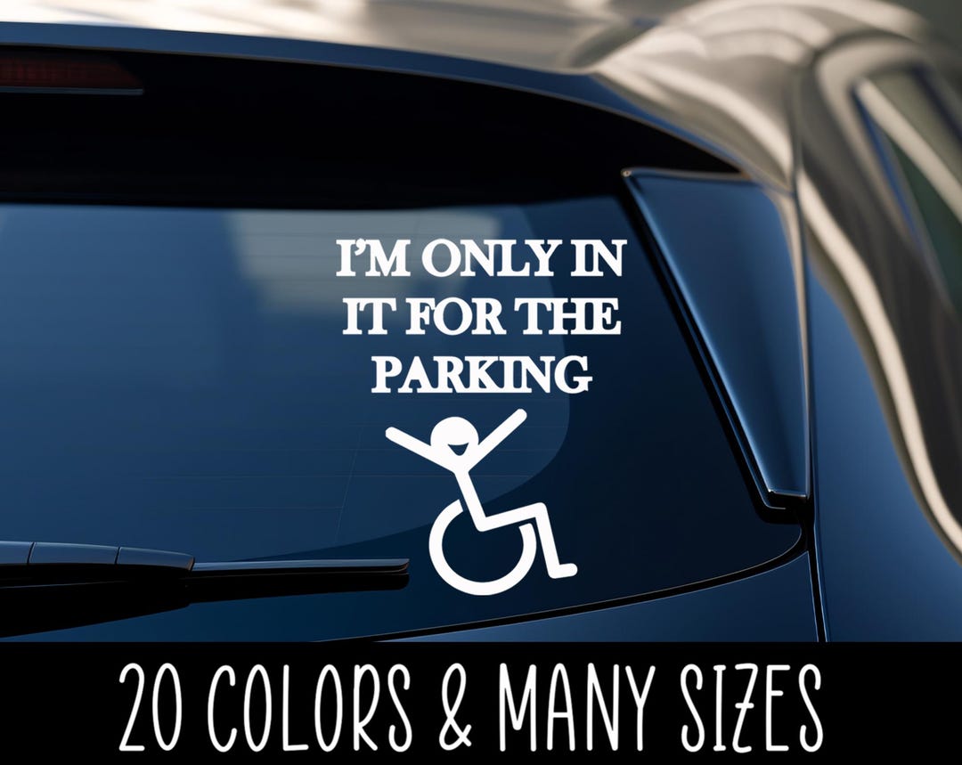 Handicap Parking Wheelchair Car Decal - Etsy