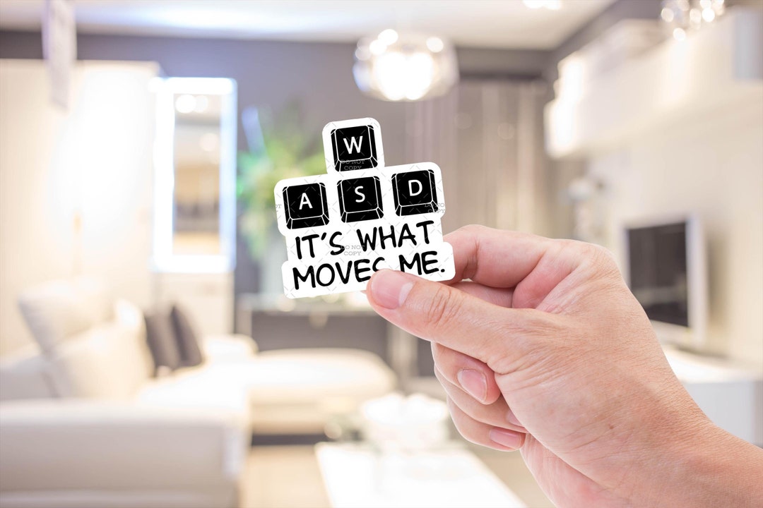 WASD PC Gaming Holographic Stickers - Gamer Gift for Him, Boyfriend ...
