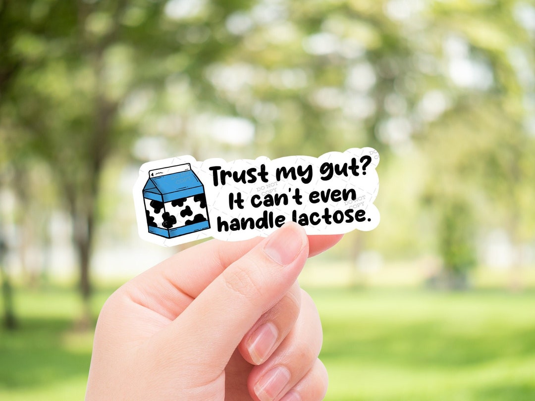 Funny Lactose Intolerant Holographic Sticker - Dairy Allergy Gift - Etsy