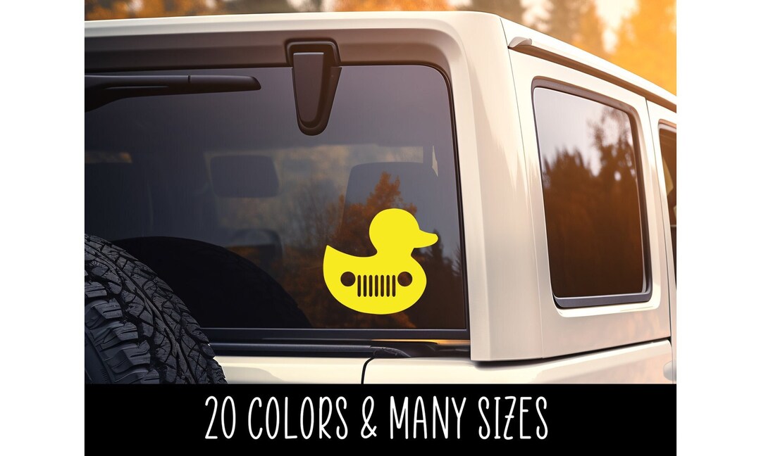 Duck Jeep Decal Rubber Duckie Easter Egg Tail Light Sticker for Jeep ...