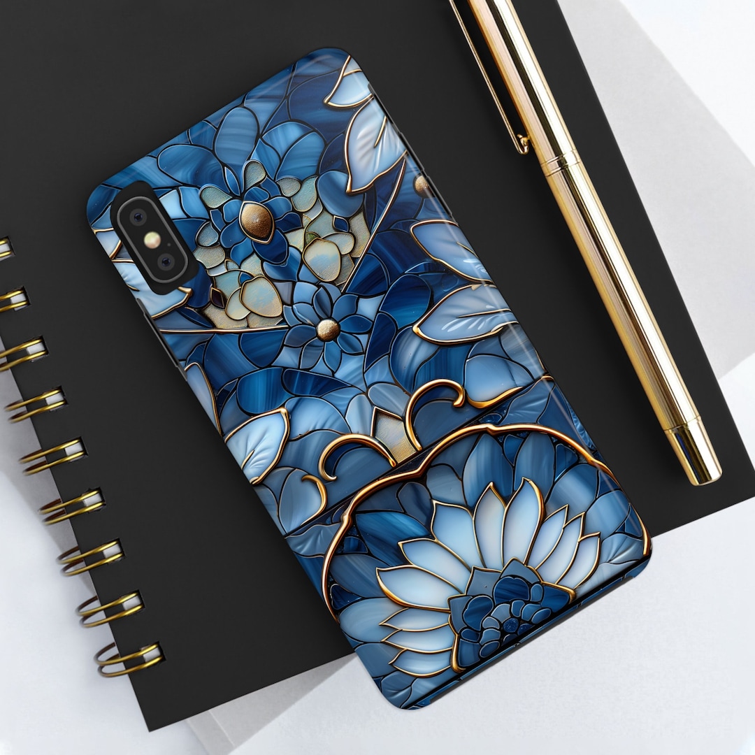 Art Deco Asymmetric Stained Glass Mosaic Phone Case Compatible With ...