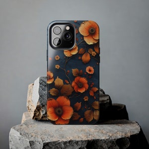 Phone Case in Cosy Floral Aesthetic, Durable Protective Apple Cellphone ...