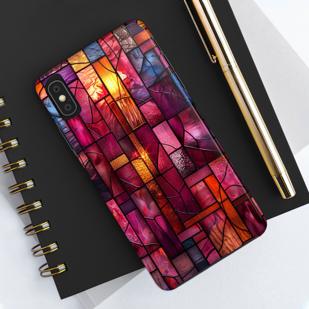 Vibrant Magenta Stained Glass Phone Cover for Iphone, Samsung Galaxy ...