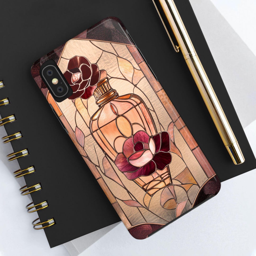 Perfume Bottle Phone Case in Art Deco Stained Glass Design - Etsy