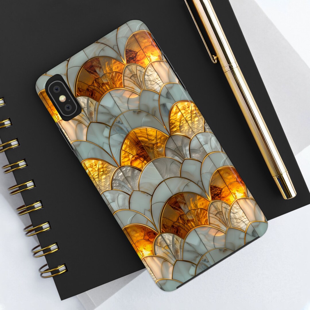 Cell Phone Case in Art Deco Marble and Gold Aesthetic for Iphone ...