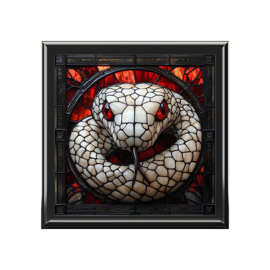 Snake Jewelry Box, Wooden Storage Case, Organiser for Rings and ...