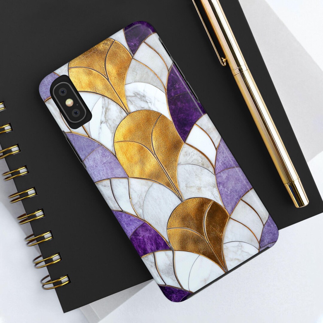 Purple Artdeco Phone Cases, Amethyst & Marble Design iPhone Cover ...