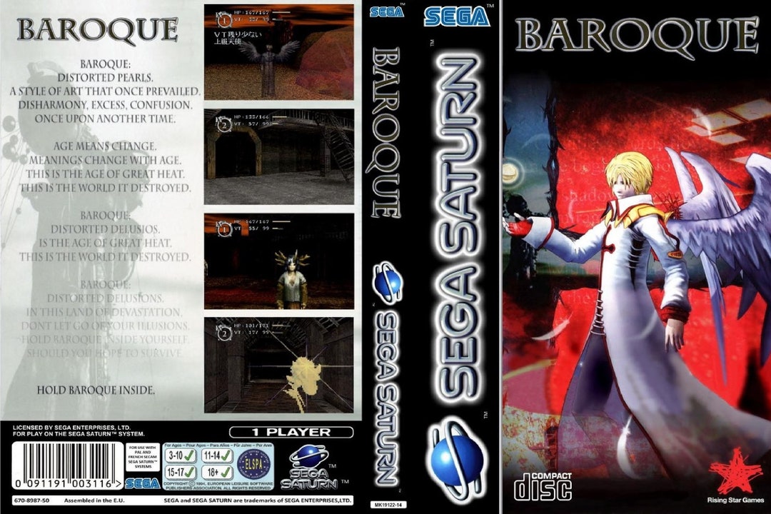 Baroque Sega Saturn English Patched Case and Game! - Etsy