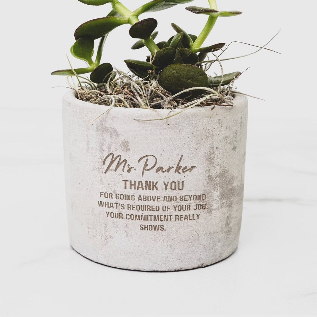 Personalized Planter, Custom Flower Pot, Appreciation Gift, Thank You ...