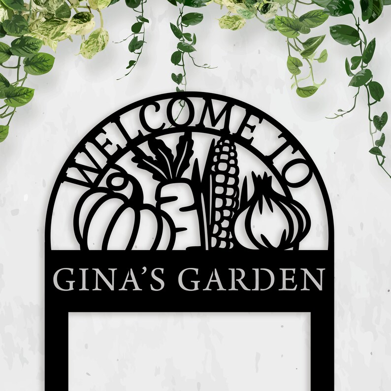 Custom Metal Garden Stake: Personalized Welcome Sign, Gardener Gift - Etsy