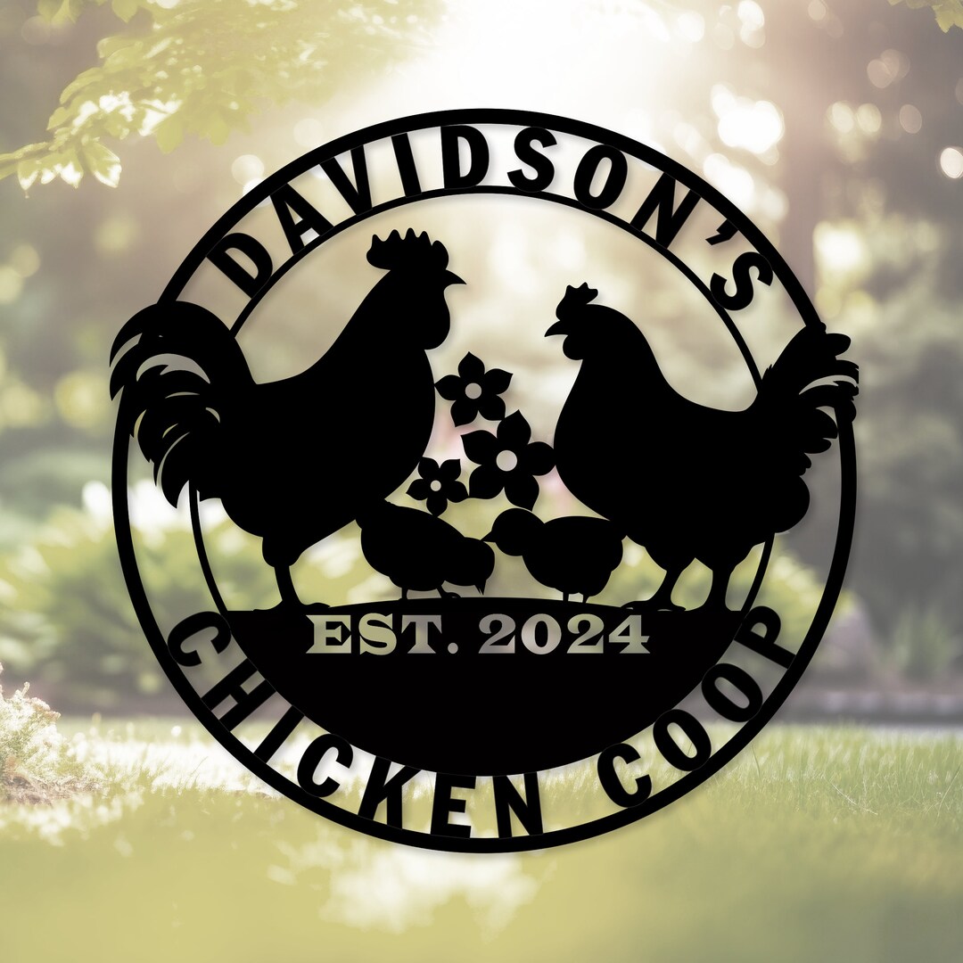 Chicken Monogram, Hen House Decor, Chicken Farm Sign, Chicken Coop ...