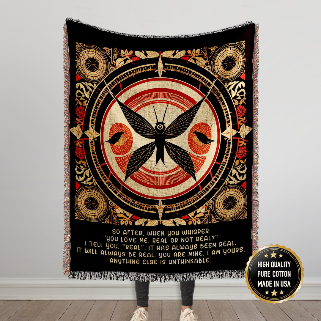 The Hunger Games Inspired Blanket, Jacquard Throw Blanket Mocking Bird ...