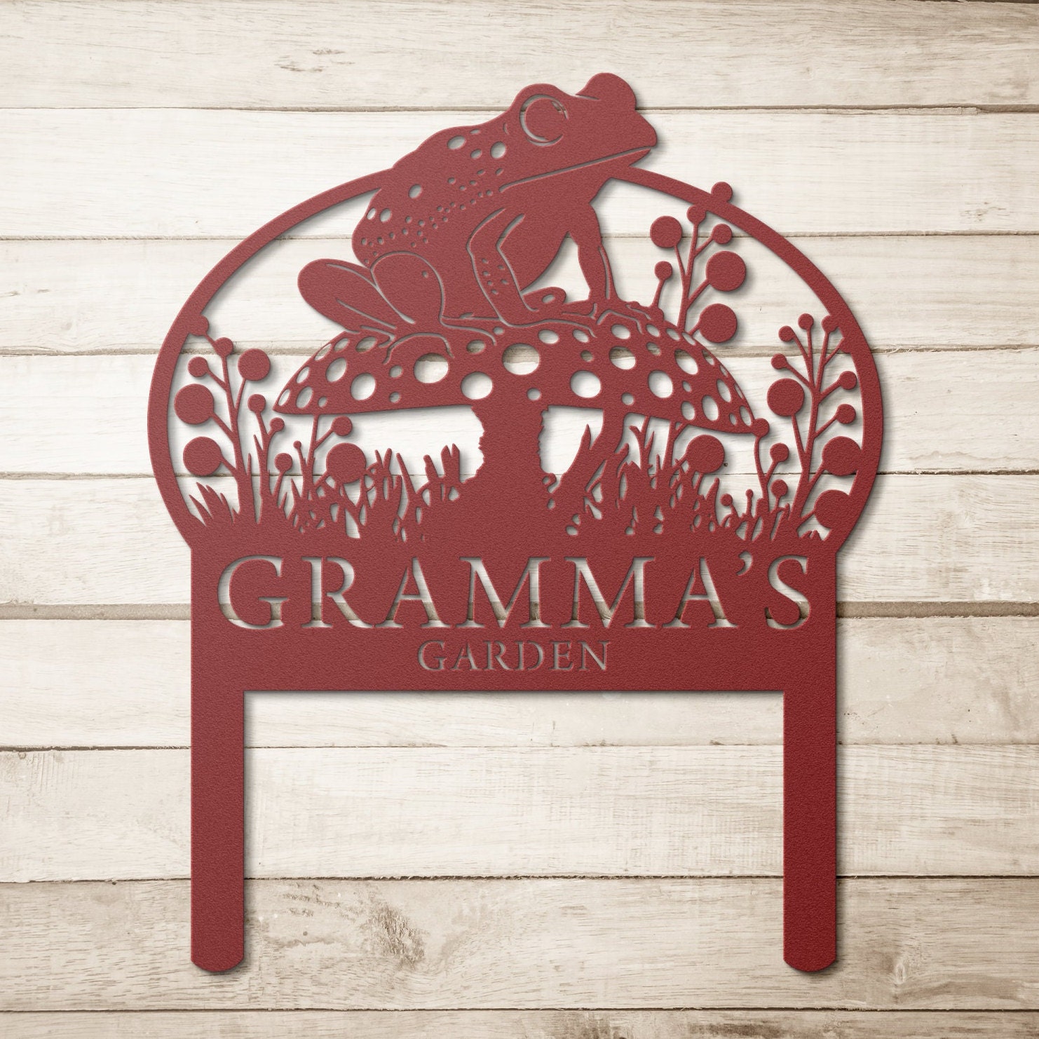 Metal Garden Stake, Custom Frog Sign, Garden Plaque, Backyard ...