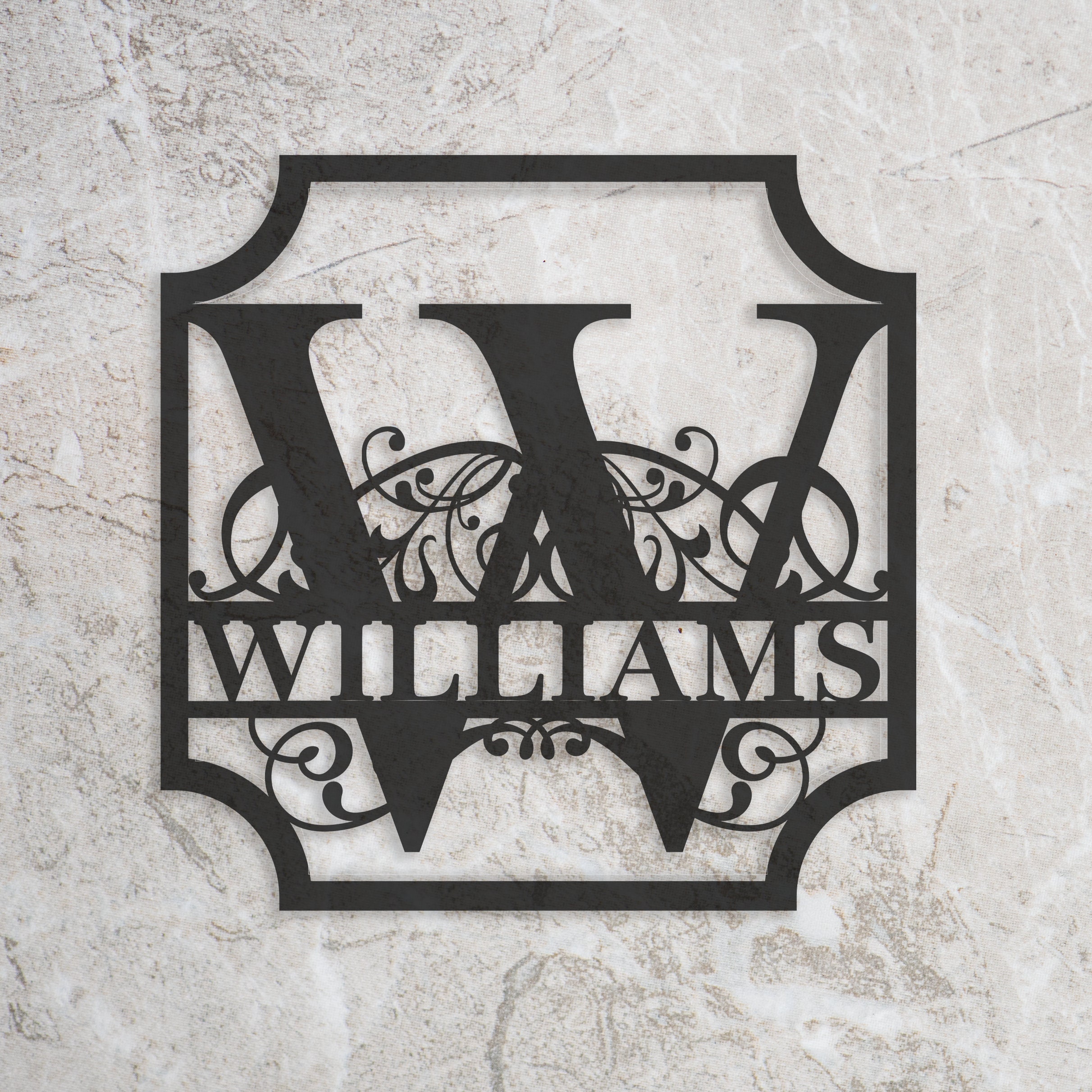 Personalized Metal Monogram Sign: Family Name Wall Art - Etsy