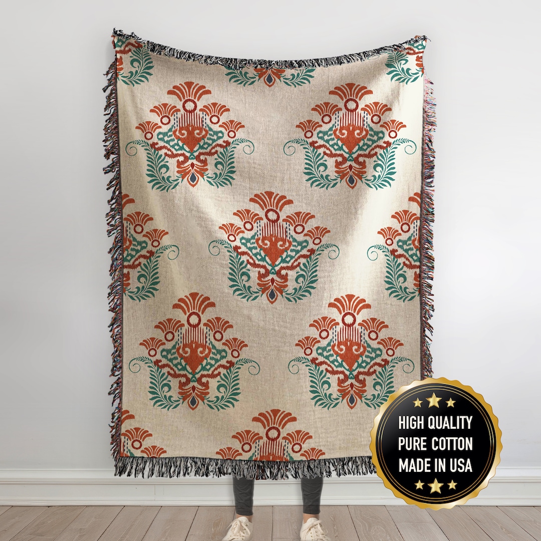 Aztec Throw Blanket, Southwestern Woven Throw Blanket, Grandma Blanket ...