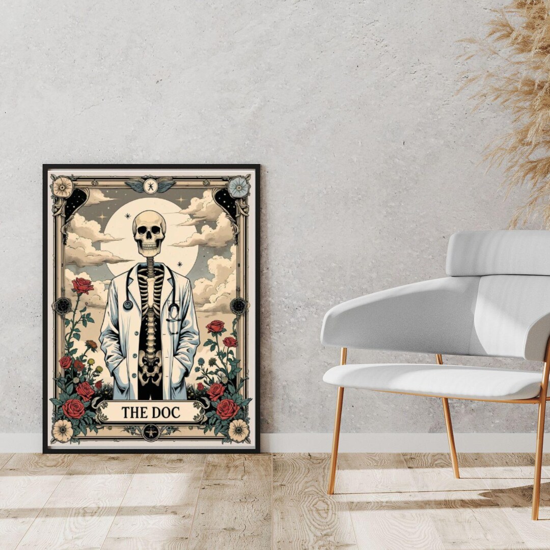 Tarot Card Vintage Medicine Poster Doctor Appreciation Gift Med Student ...