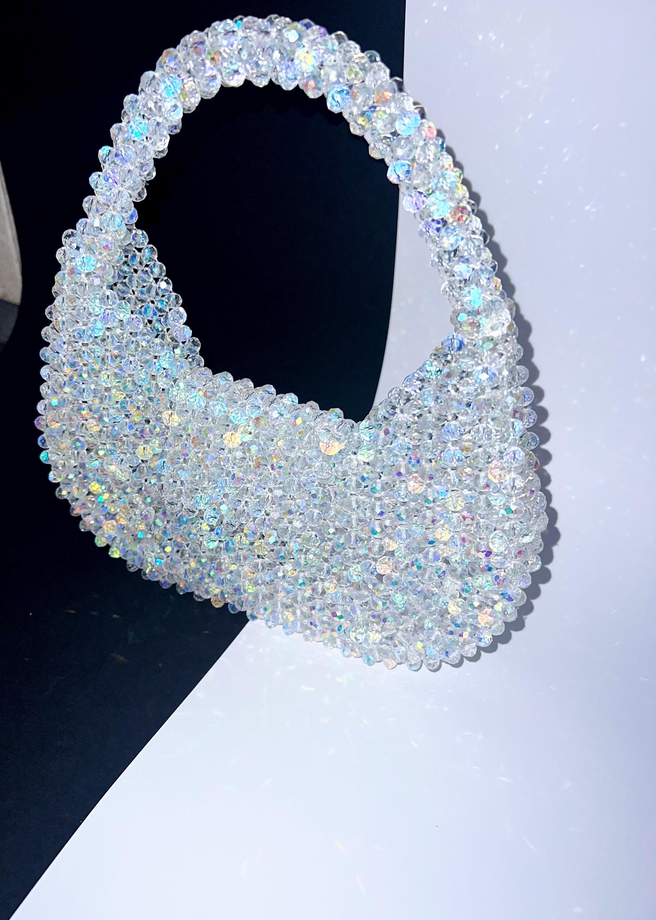 Detailed Video Tutorial Lesson Crystal Beads Purse Hobo Bag Wedding ...