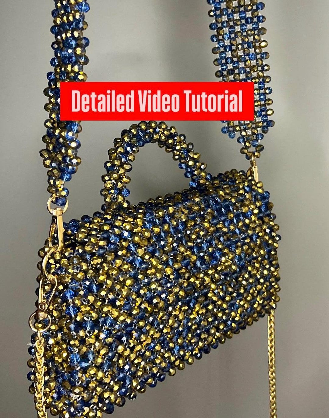 Crystal Beaded Bag Tutorial: DIY Purse Pattern With Video Lesson - Etsy