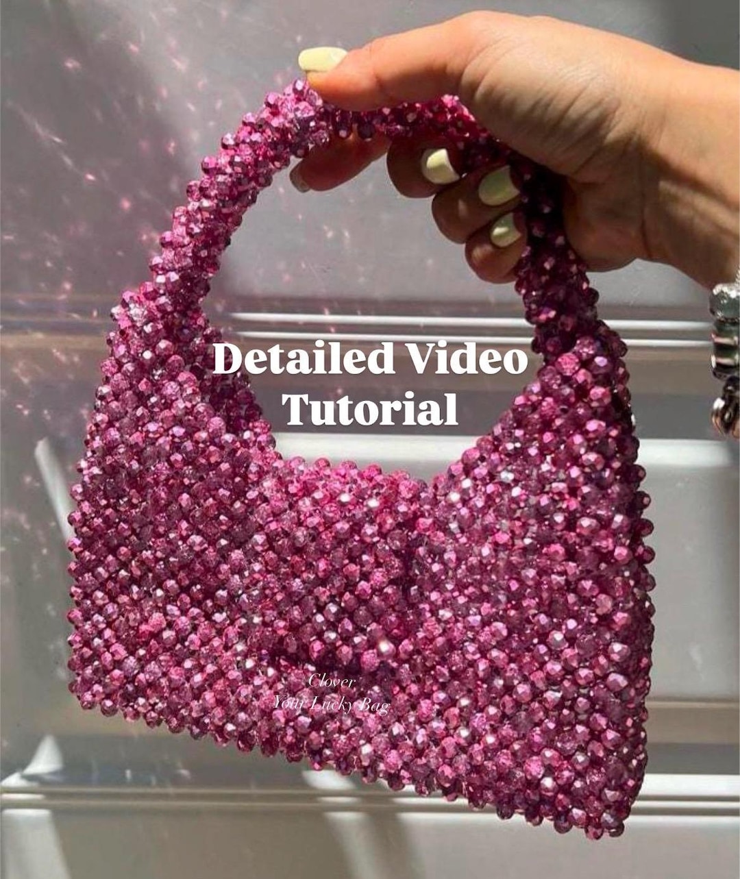 Crystal Beaded Bag DIY Video Tutorial: Handmade Purse Pattern - Etsy