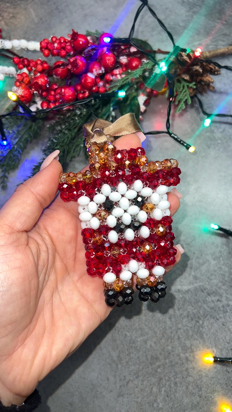 Nutcracker & Penguin Crystal Beads Ornament Tutorial | DIY Christmas ...