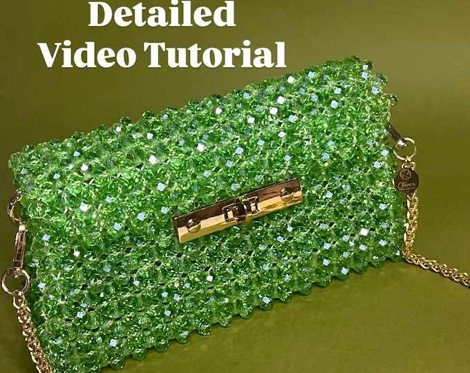 Beaded Clutch Bag Video Tutorial: DIY Crystal Purse Weaving Pattern - Etsy