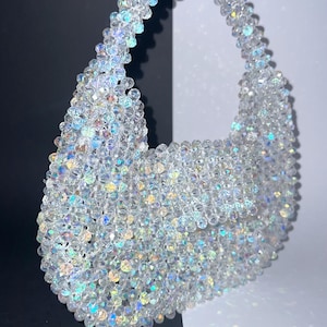 Detailed Video Tutorial Lesson Crystal Beads Purse Hobo Bag Wedding ...