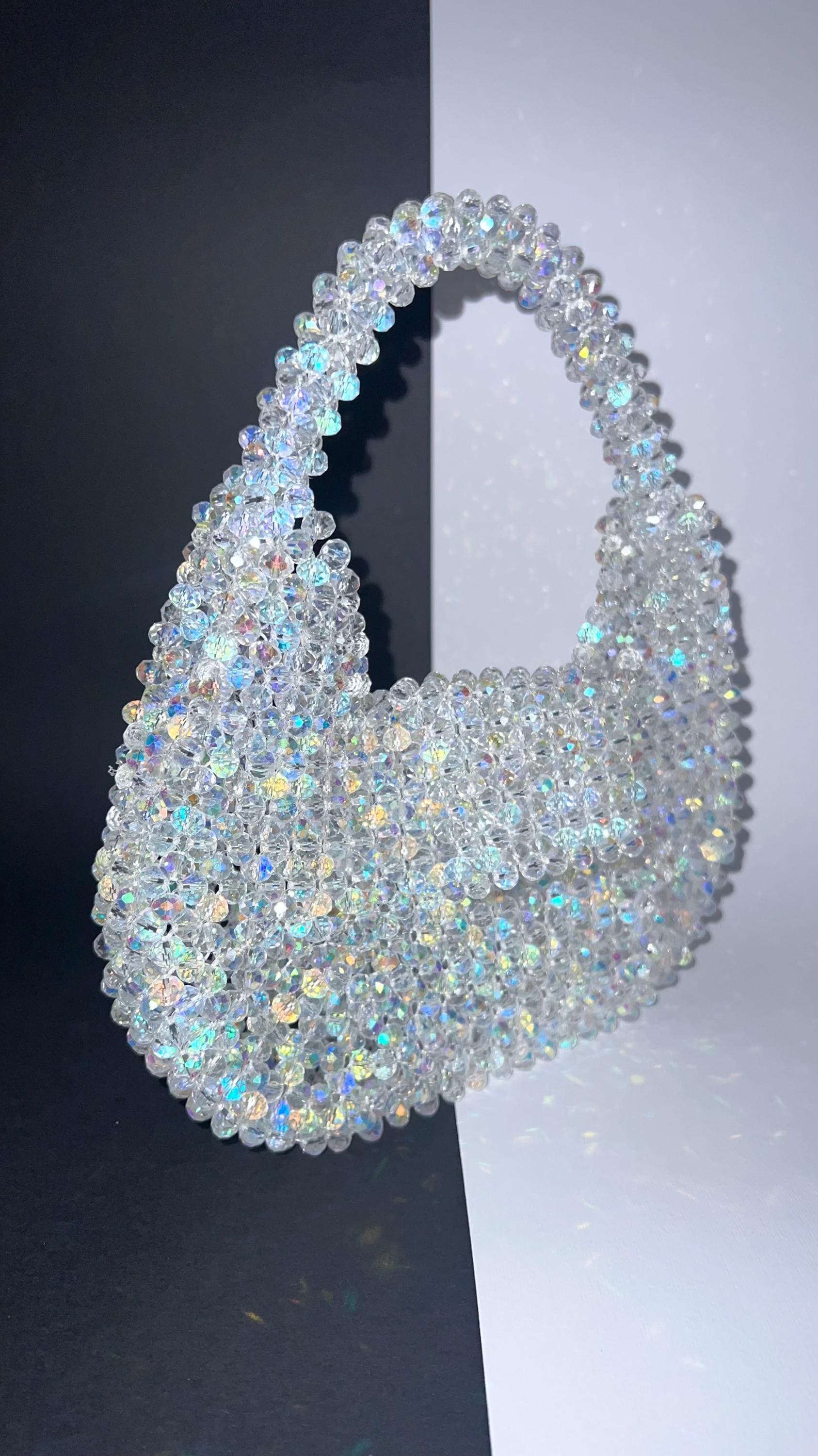 Detailed Video Tutorial Lesson Crystal Beads Purse Hobo Bag Wedding ...