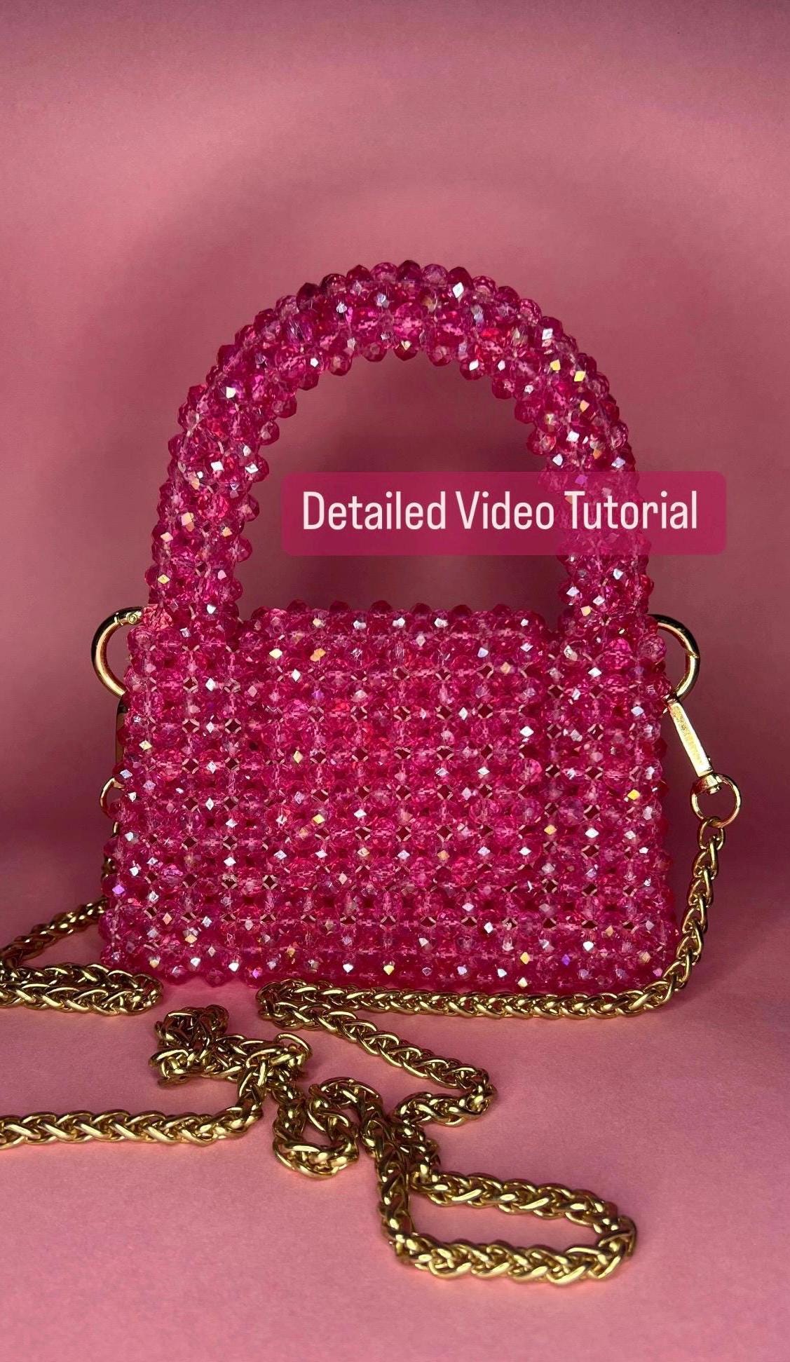 Crystal Beaded Bag Tutorial: DIY Video Lesson - Etsy