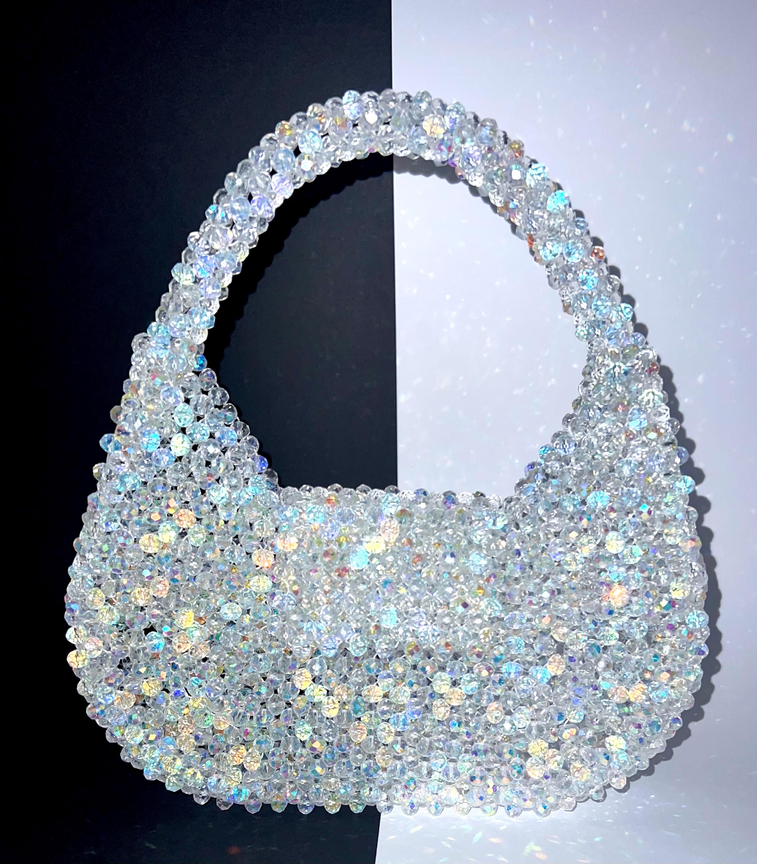 Detailed Video Tutorial Lesson Crystal Beads Purse Hobo Bag Wedding ...