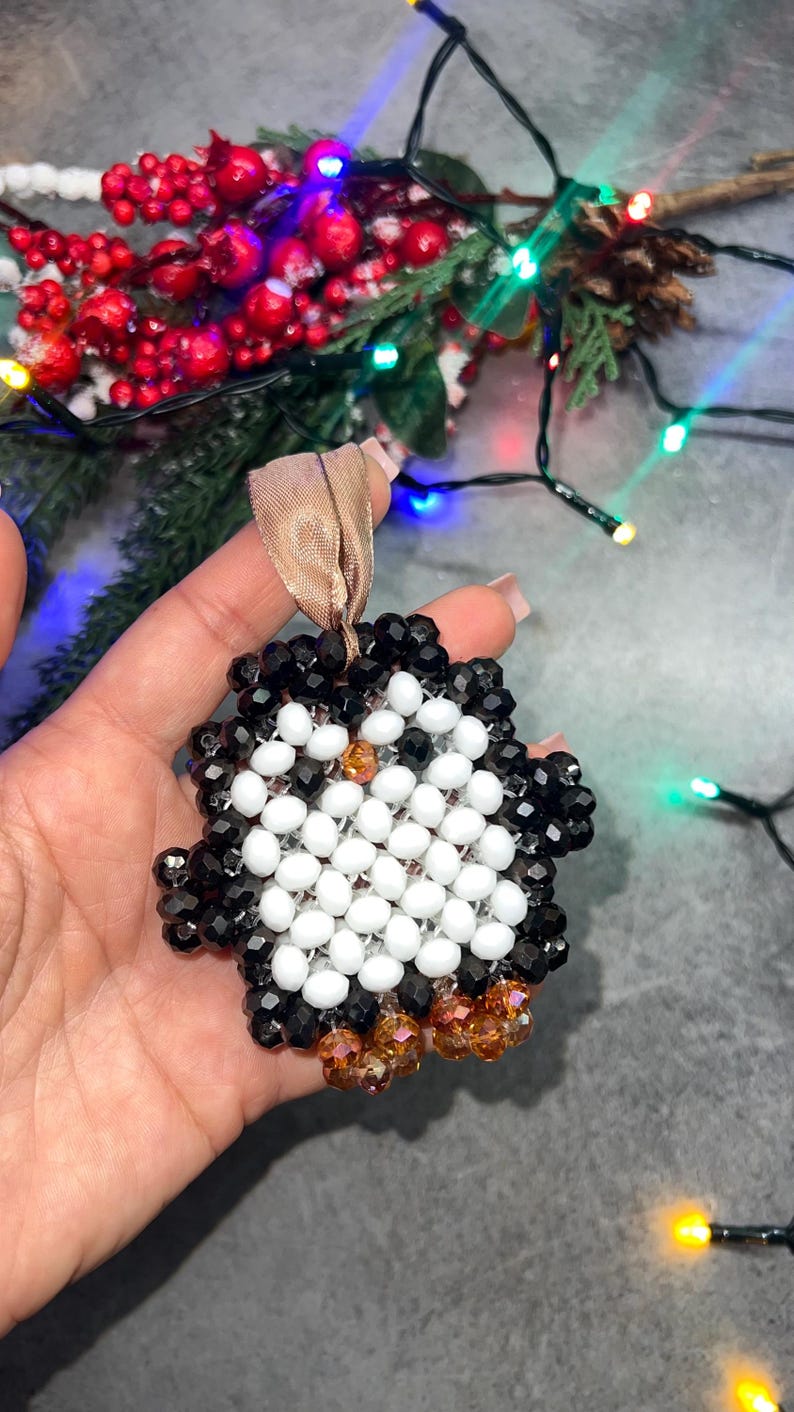 Nutcracker & Penguin Crystal Beads Ornament Tutorial | DIY Christmas ...