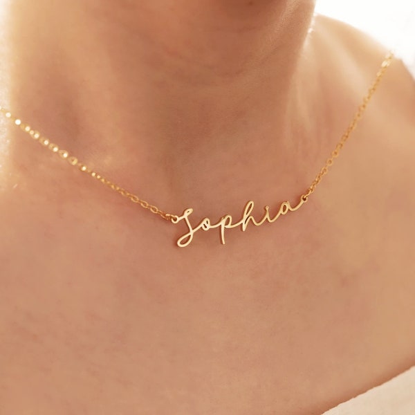 Nameplate Necklace - Etsy
