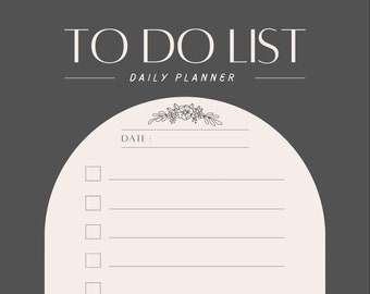 Minimalist to Do Check List Daily Goal Organization List - Etsy