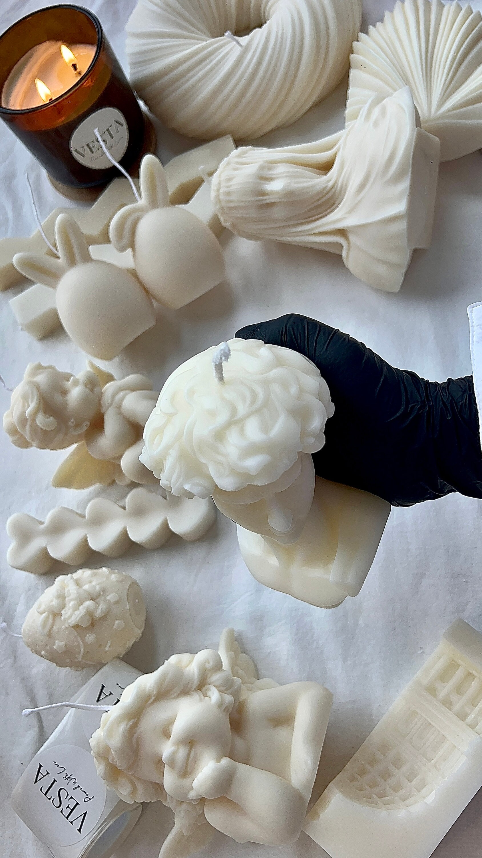 Custom Colors David Statue Candle Large Bust Head Greek Statue ...
