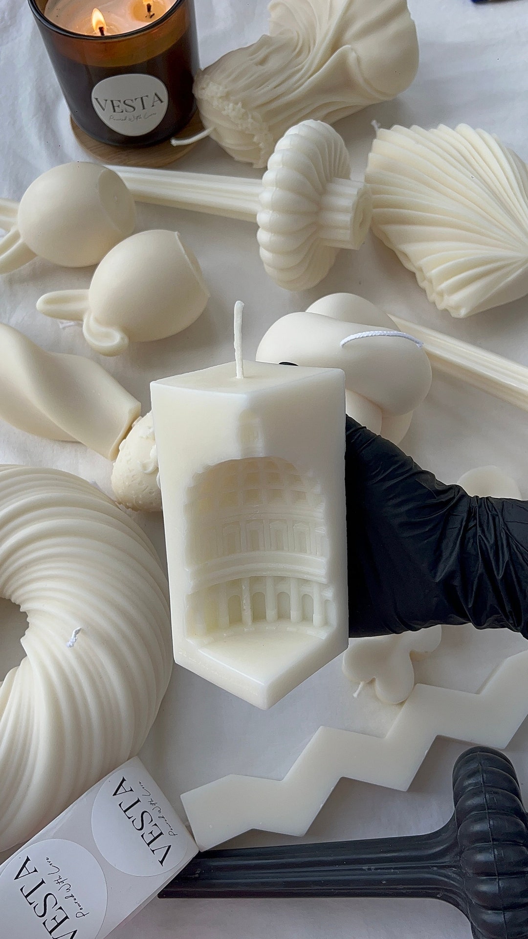 Custom Colors Architecture Capitol Candle shaped Candle Aesthetic ...