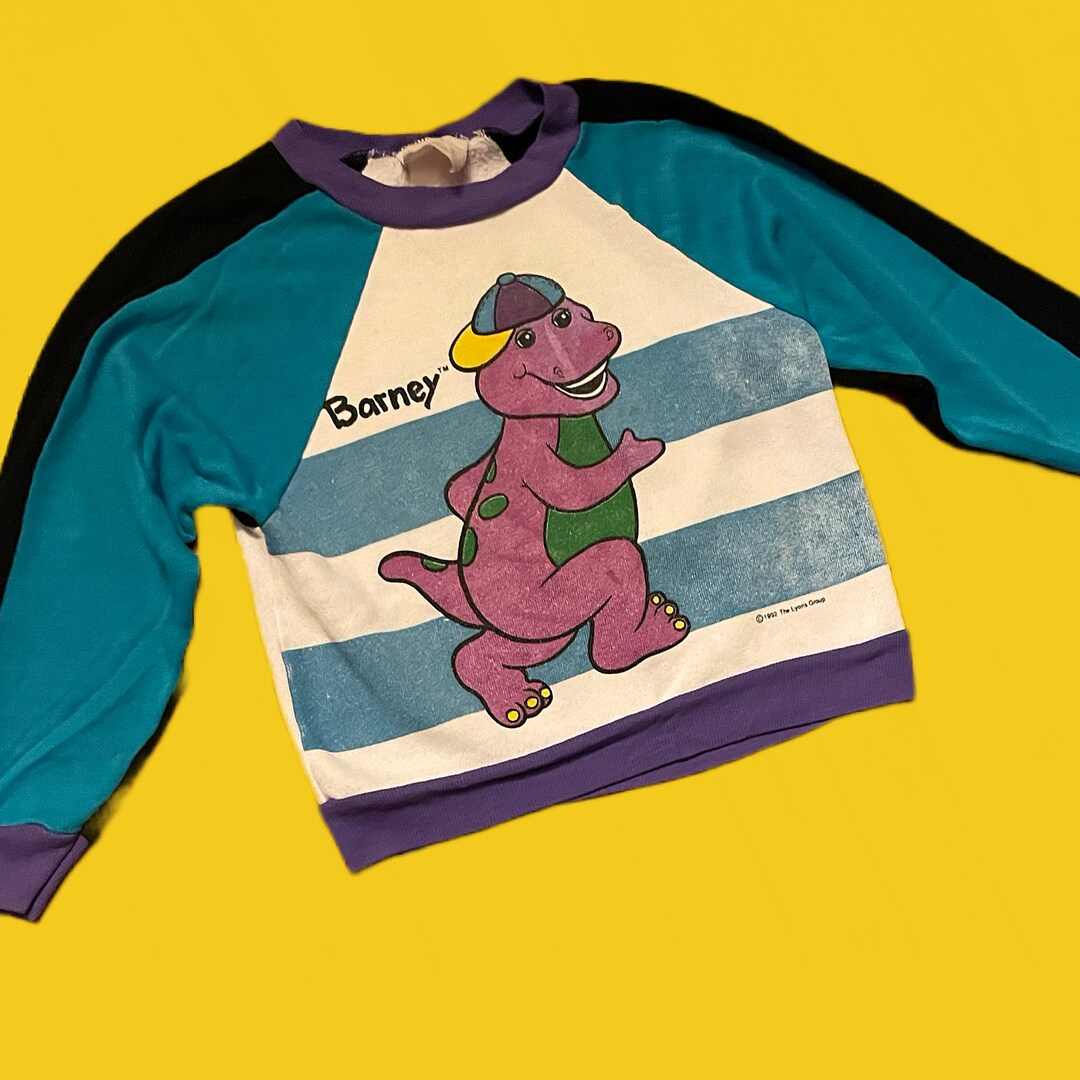VTG 1992 Barney Toddler Crew Neck Sweatshirt. Retro Soft Pullover ...