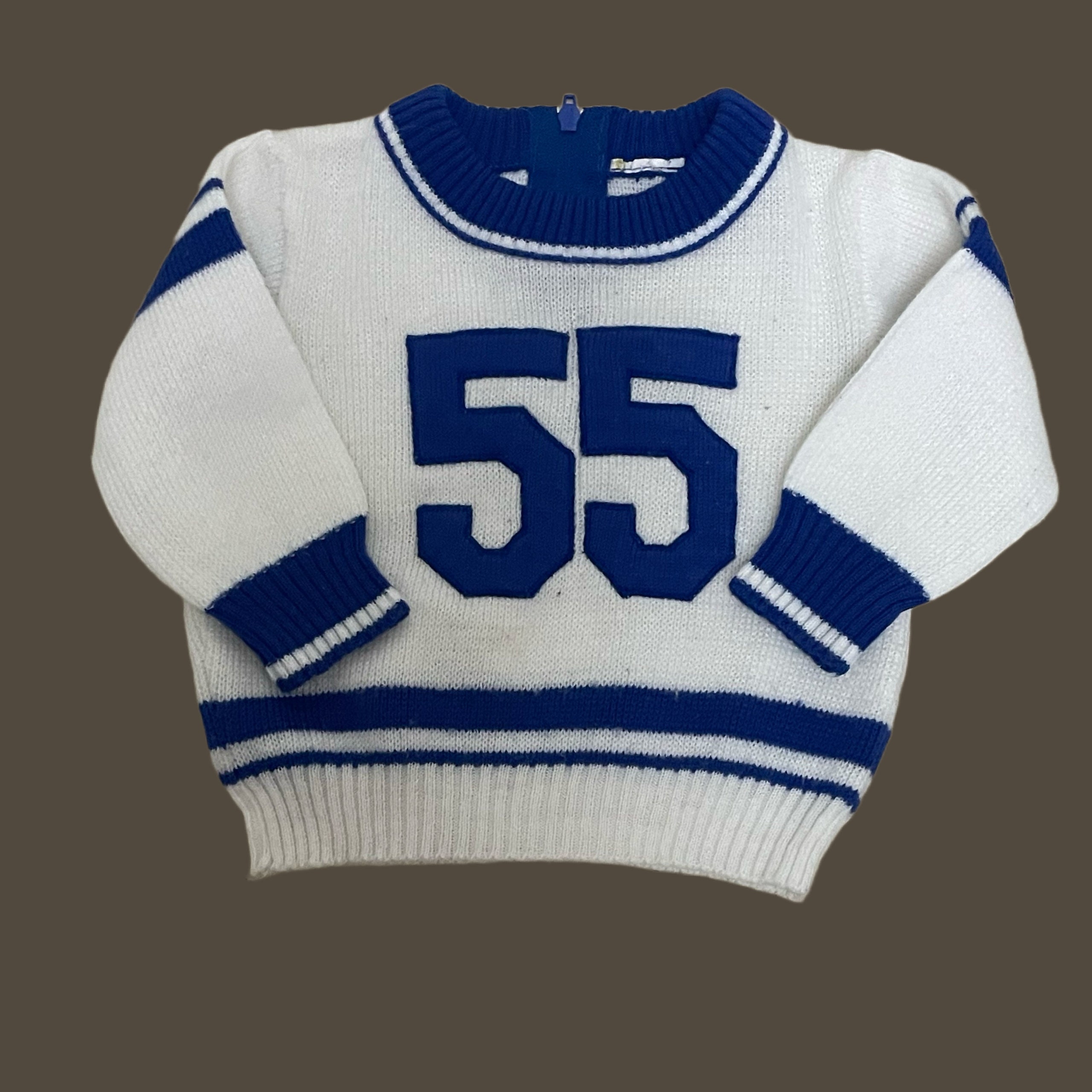 Vintage 70s Retro Baby Sporty Half Zip Knitted Infant Sweater. 80s or ...
