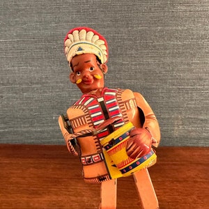 Vintage 1950s Mikuni Japanese Mechanical Wind-up Toy 'chief Tom Tom' in ...