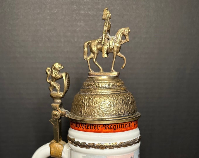 Vintage Schweizer. Reiter-regiment Prinz Carl Bayern Lidded Stein ...
