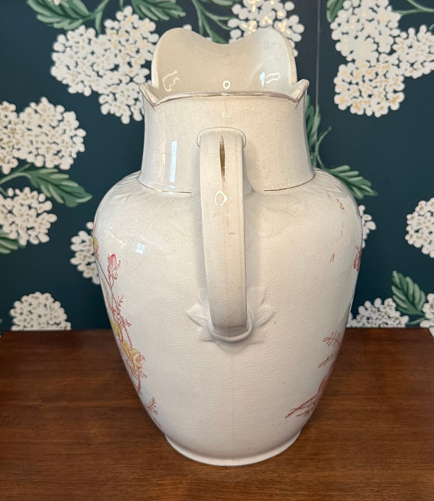 Antique Victorian Ironstone Water Pitcher by Findlay - Etsy
