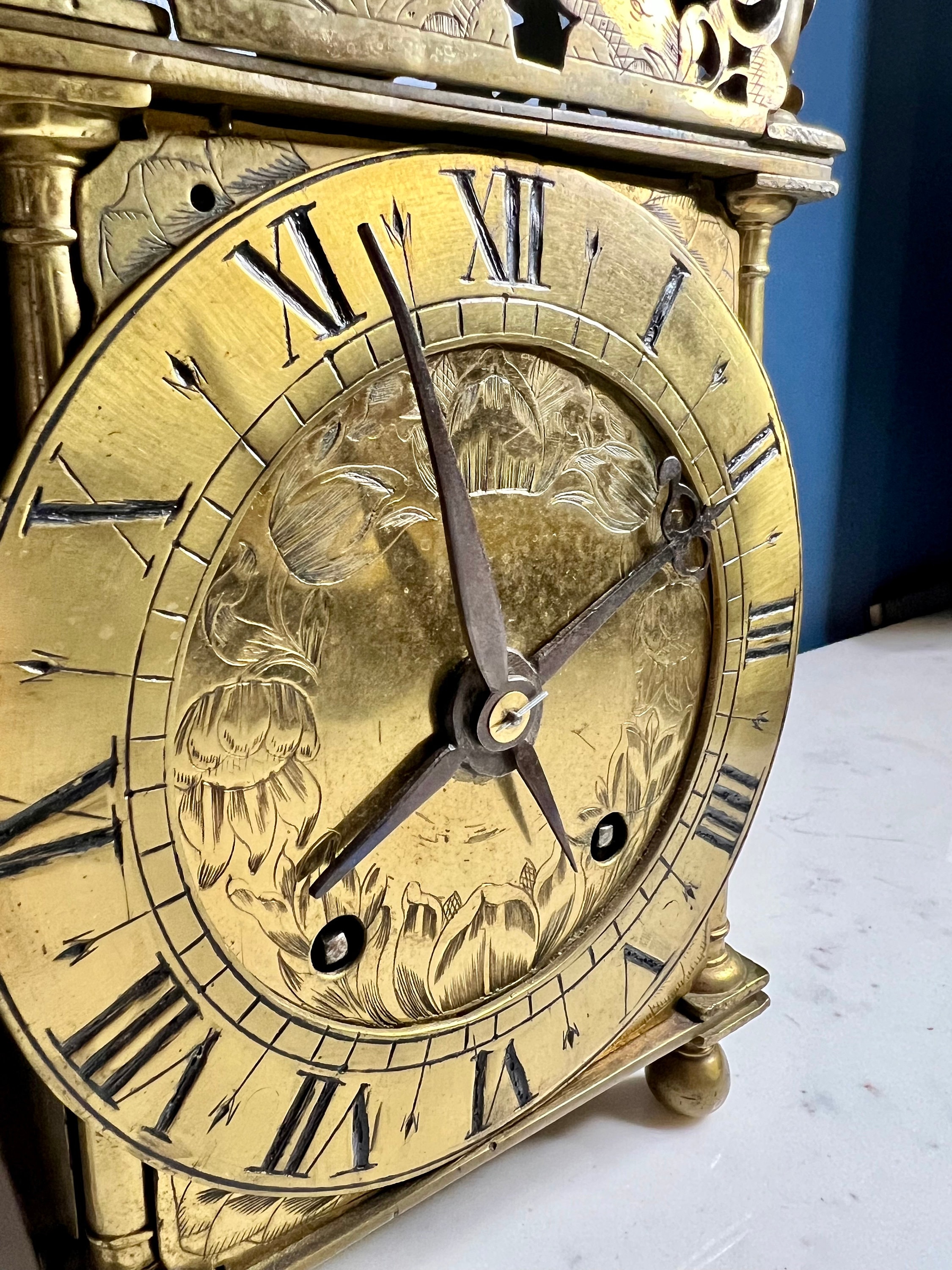 Antique 1800s German Winterhalder & Hofmeier Brass Lantern Clock - Etsy