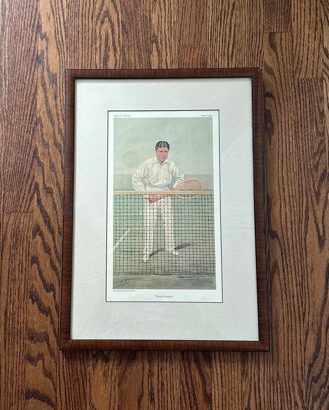Antique Framed Vanity Fair Spy Print of Hugh Laurence Doherty Entitled ...