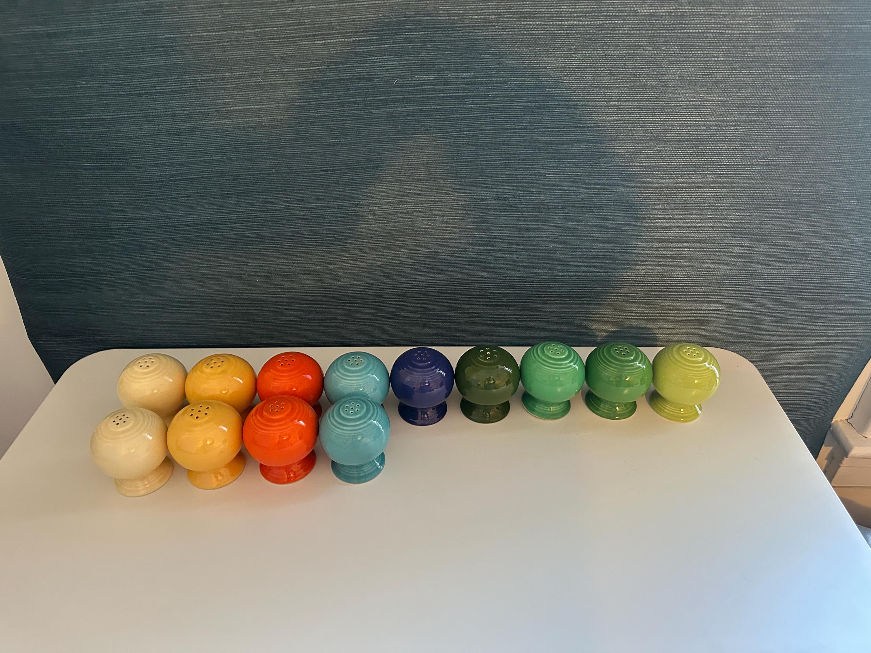 Vintage Fiesta Ceramic Ball Salt and Pepper Shakers, Sold Separately - Etsy
