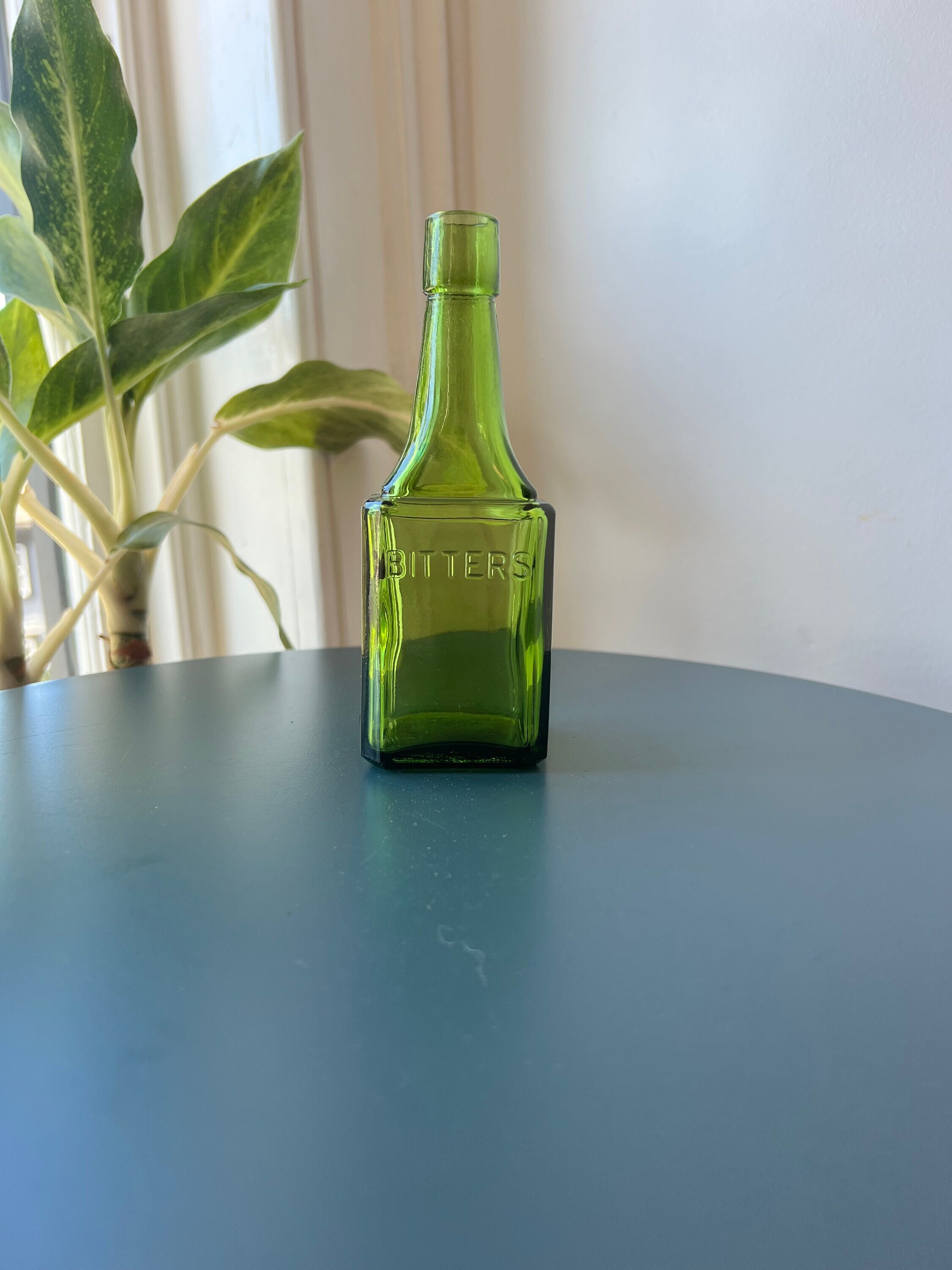Vintage Emerald Green Wheaton Glass bitters Bottle - Etsy