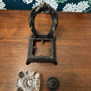 Antique PS & W (peck Stow and Wilcox) Glass and Iron Lucky Horseshoe ...