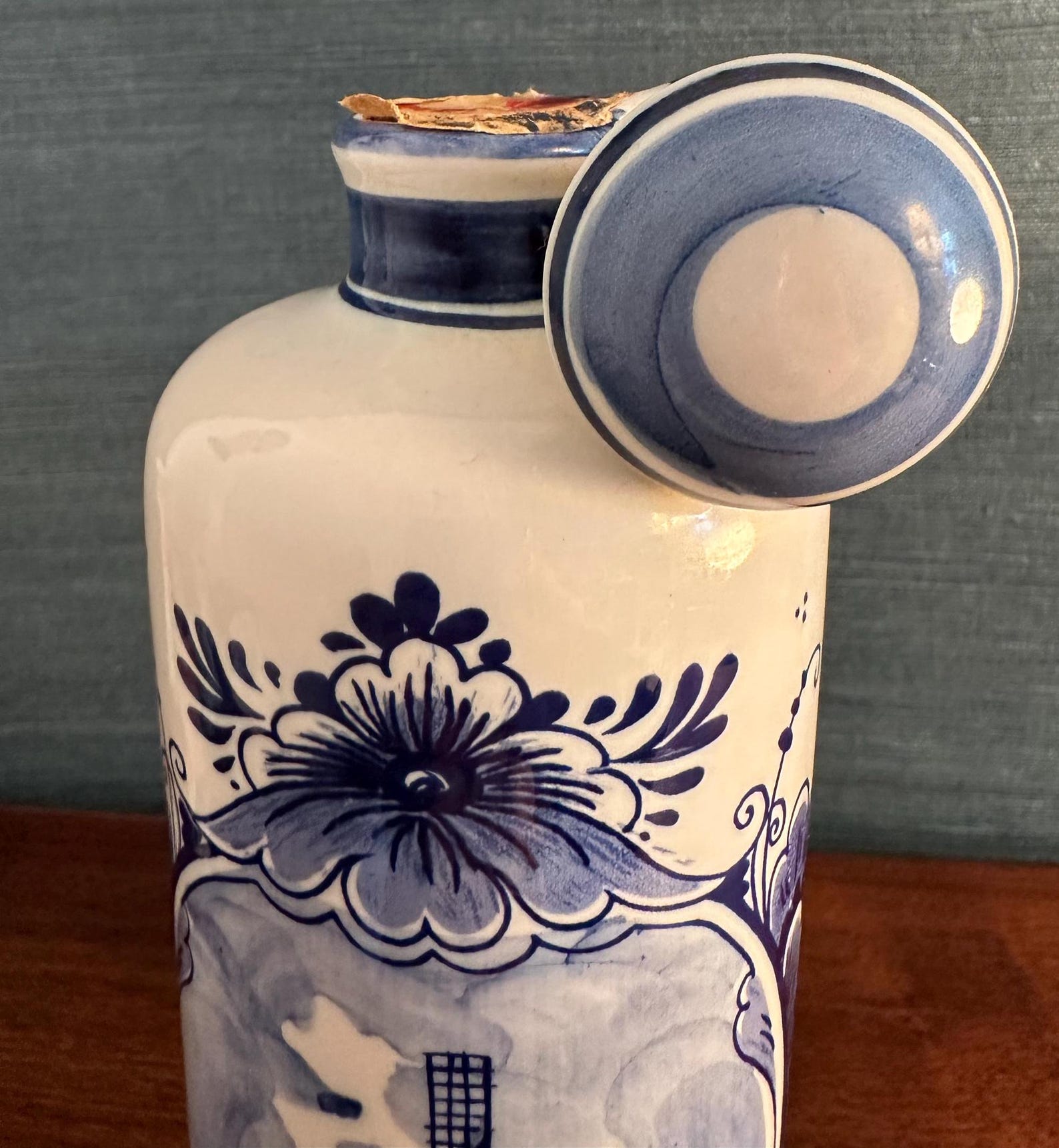 Vintage 1950s / 1960s Blankenheym's Disty Rotterdam Delft Blue Brandy ...