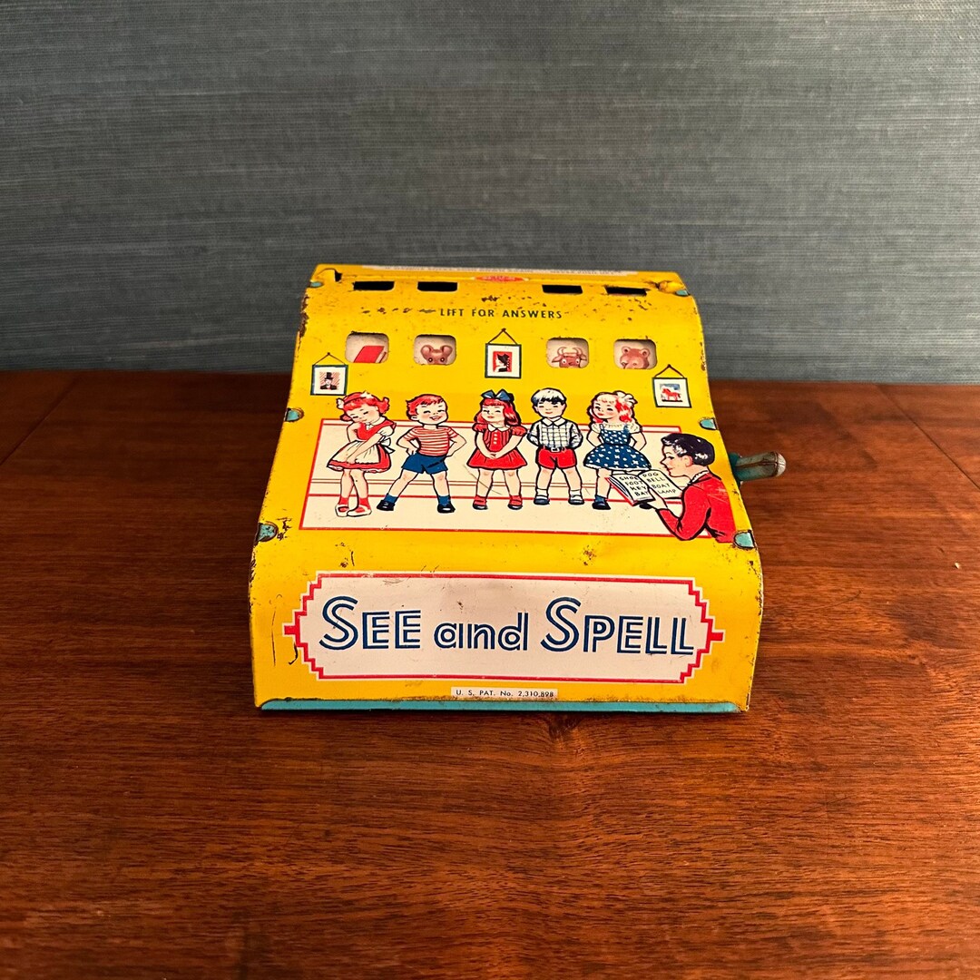 Vintage 1950s Tin See and Spell Toy Made by the Wolverine Supply & Mfg ...