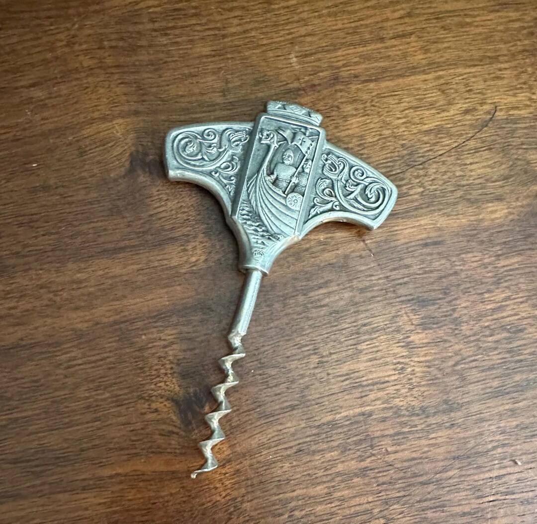 Vintage Konge Tinn Pewter Corkscrew by Hardanger Bestikk Norway - Etsy